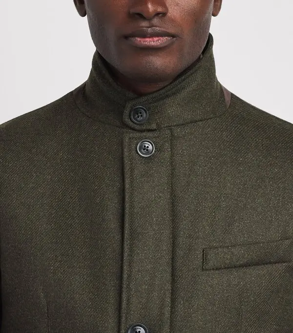 Herno Wool-silk High-neck Shacket