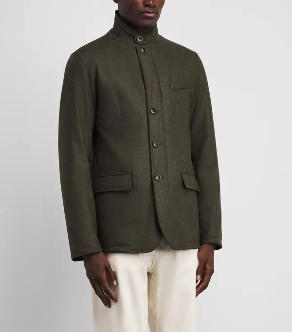 Herno Wool-silk High-neck Shacket