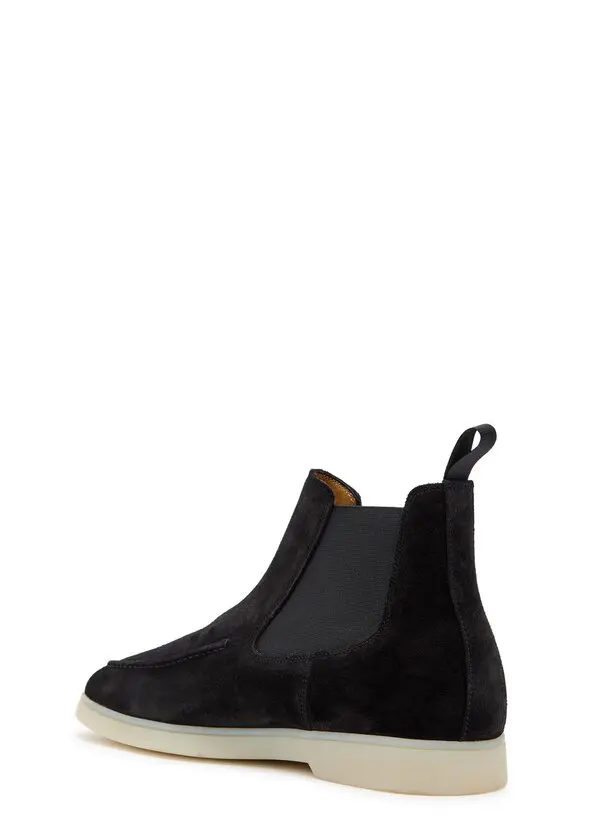 AURELIEN City Suede Chelsea Boots - Black