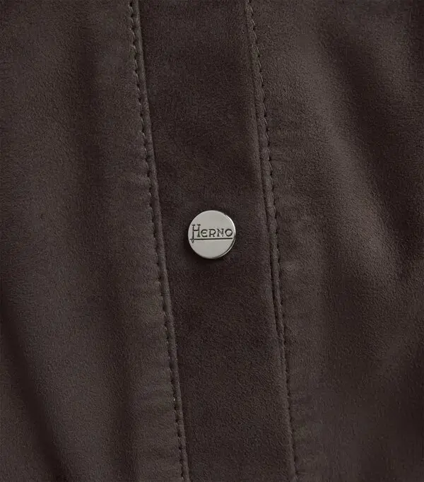 Herno Suede Bomber Jacket