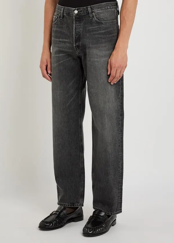 SSSTEIN Relaxed Straight-leg Jeans - Black