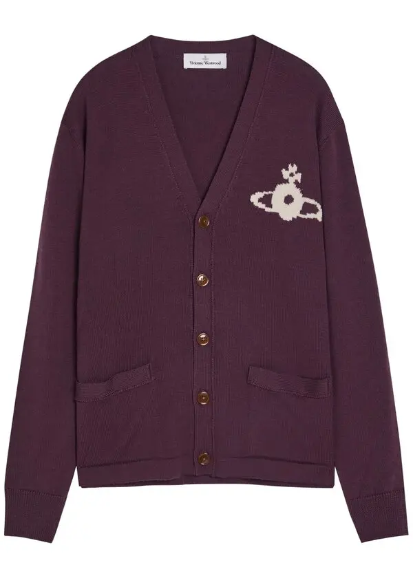 VIVIENNE WESTWOOD Alex Orb-intarsia Wool Cardigan