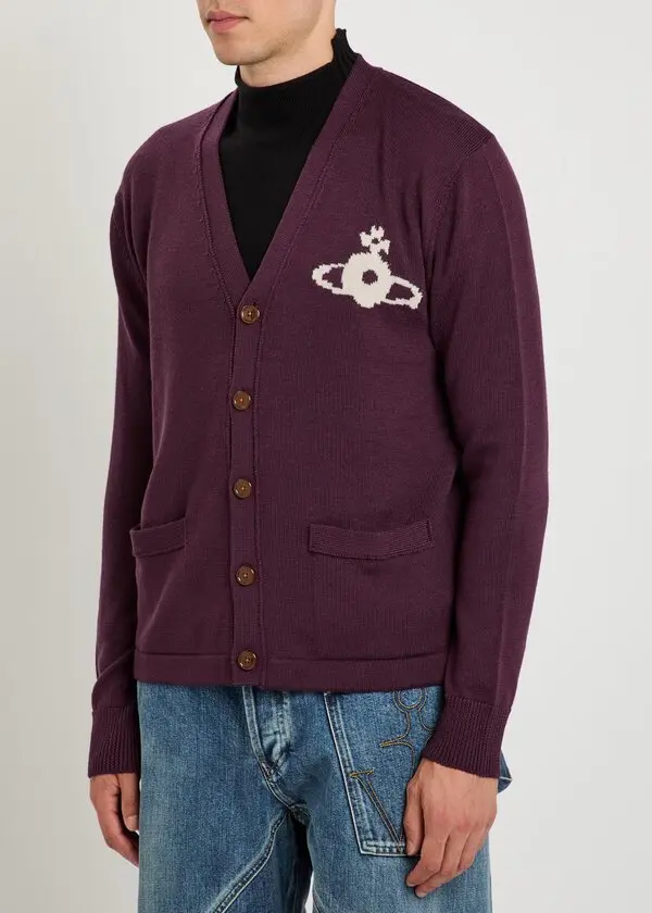 VIVIENNE WESTWOOD Alex Orb-intarsia Wool Cardigan