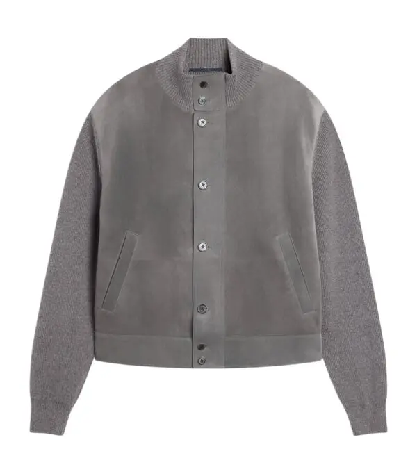 Dunhill Suede And Cashmere Bomber Jacket