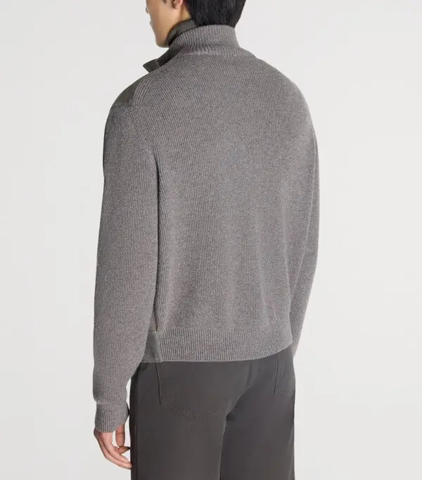 Dunhill Suede And Cashmere Bomber Jacket