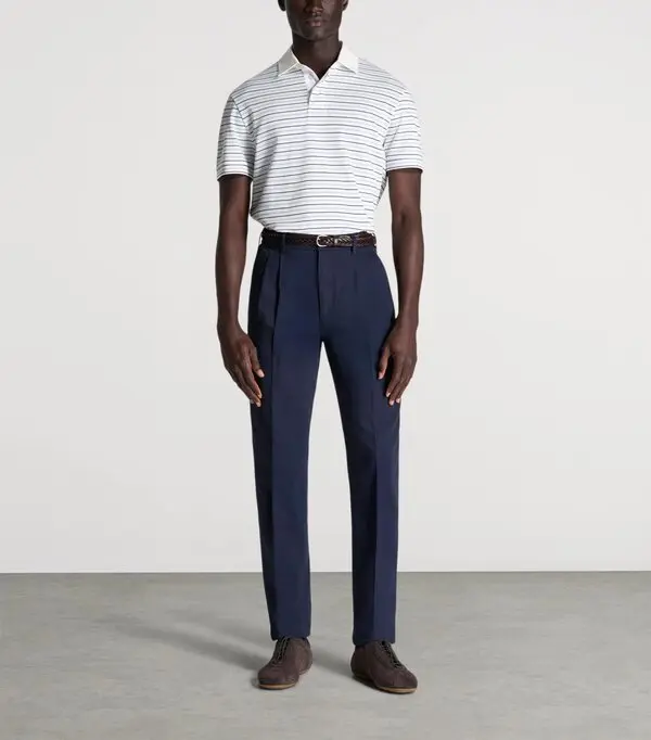 Dunhill Cotton Stripe Polo Shirt