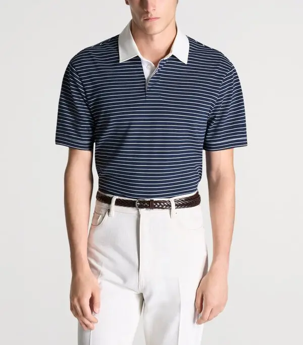 Dunhill Cotton Stripe Polo Shirt