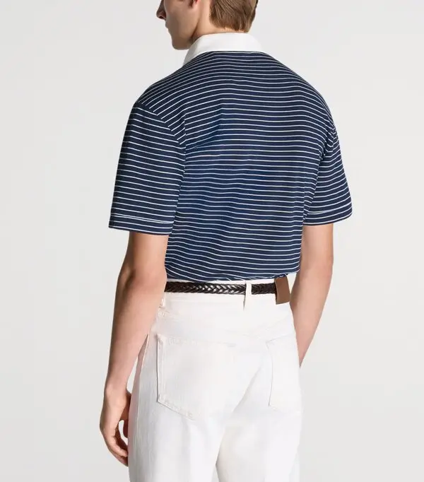 Dunhill Cotton Stripe Polo Shirt