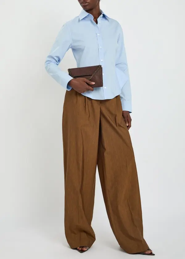 Stella McCartney Pleated Pinstriped Wool-blend Trousers