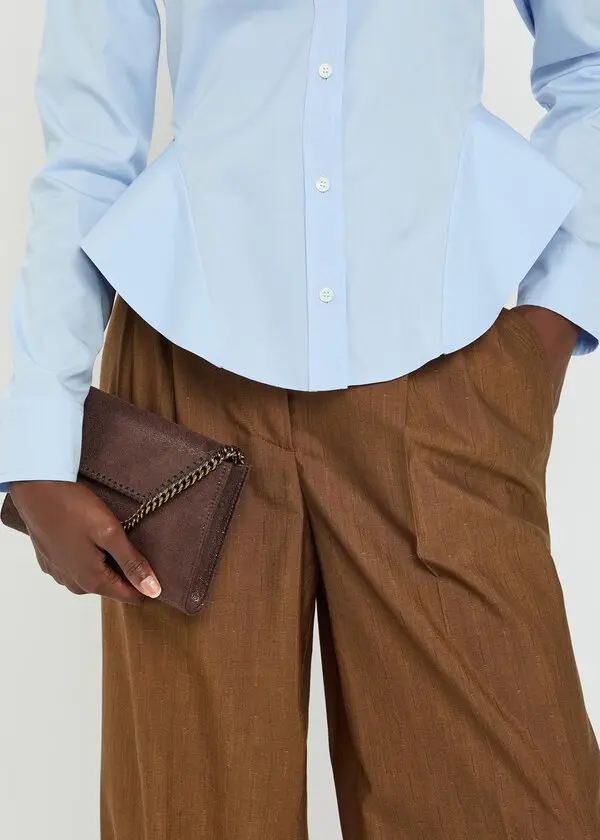 Stella McCartney Pleated Pinstriped Wool-blend Trousers