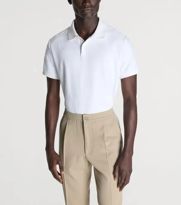 Dunhill Cotton Herringbone Polo Shirt