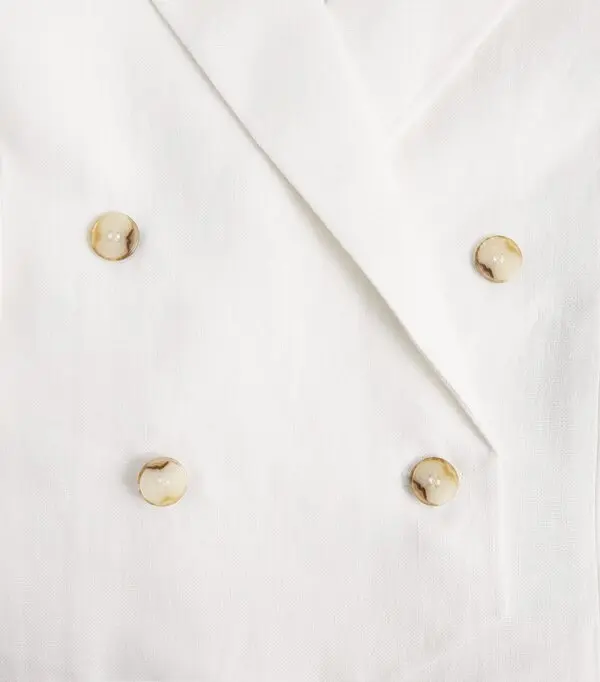 WITH NOTHING UNDERNEATH Linen Belgravia Cropped Blazer
