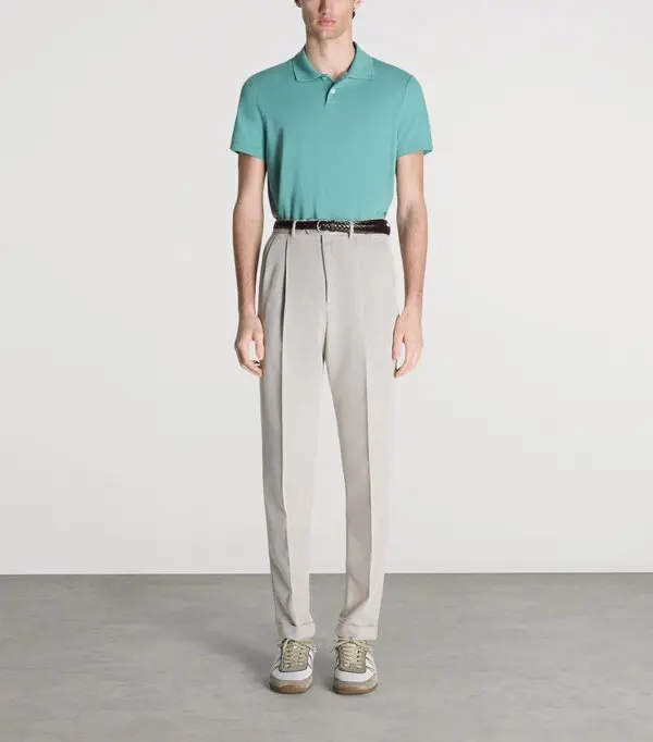 Dunhill Cotton-silk Polo Shirt - Green