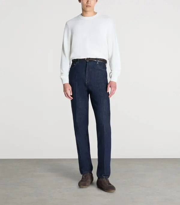 Dunhill Sea Island Cotton Crew Neck Sweater