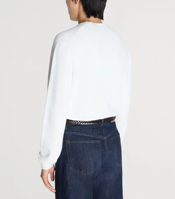 Dunhill Sea Island Cotton Crew Neck Sweater