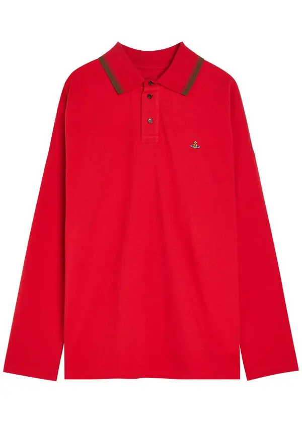 VIVIENNE WESTWOOD Oversized Piqué Cotton Polo Shirt