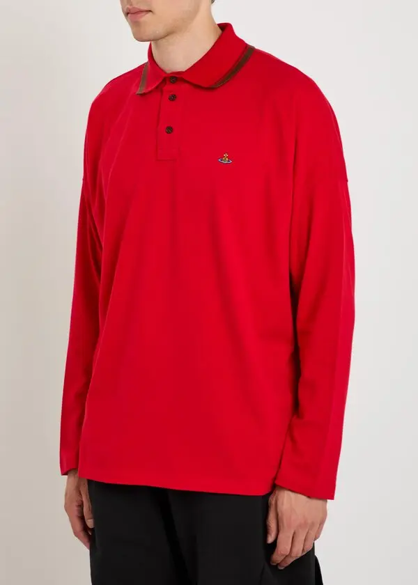 VIVIENNE WESTWOOD Oversized Piqué Cotton Polo Shirt