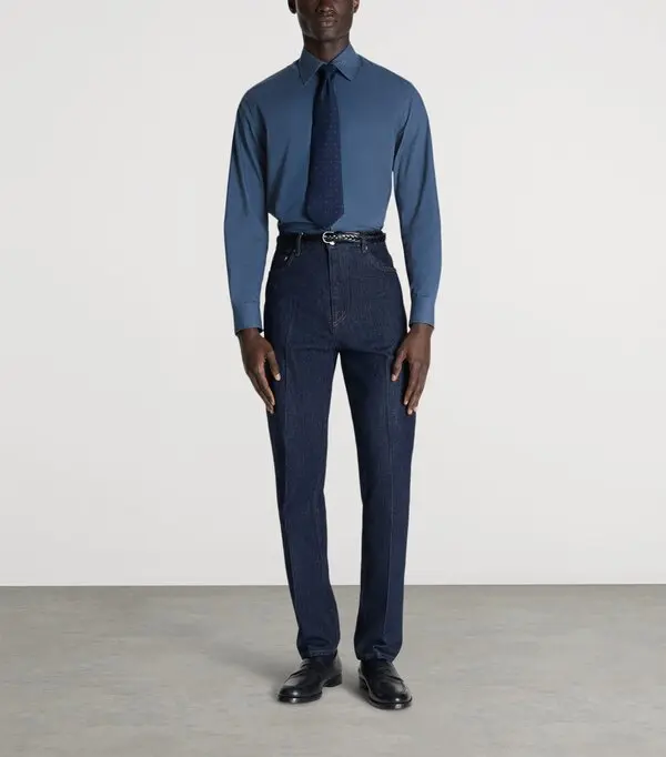 Dunhill Cotton Chambray Formal Shirt