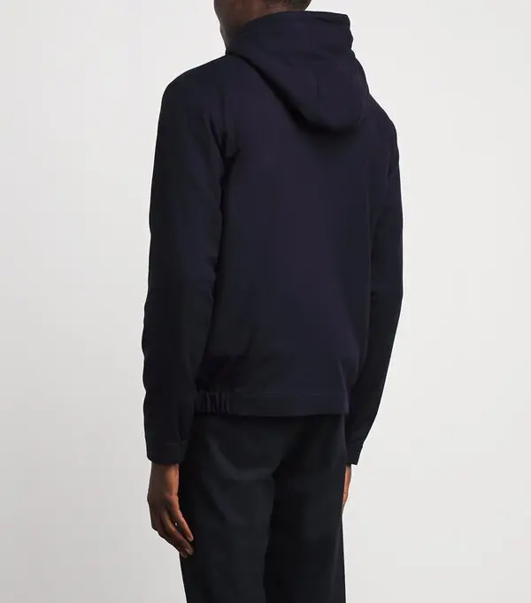 Colombo Wool Zip-up Hoodie - Navy