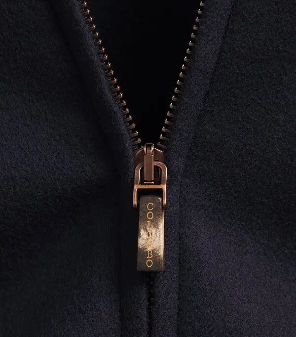 Colombo Wool Zip-up Hoodie - Navy