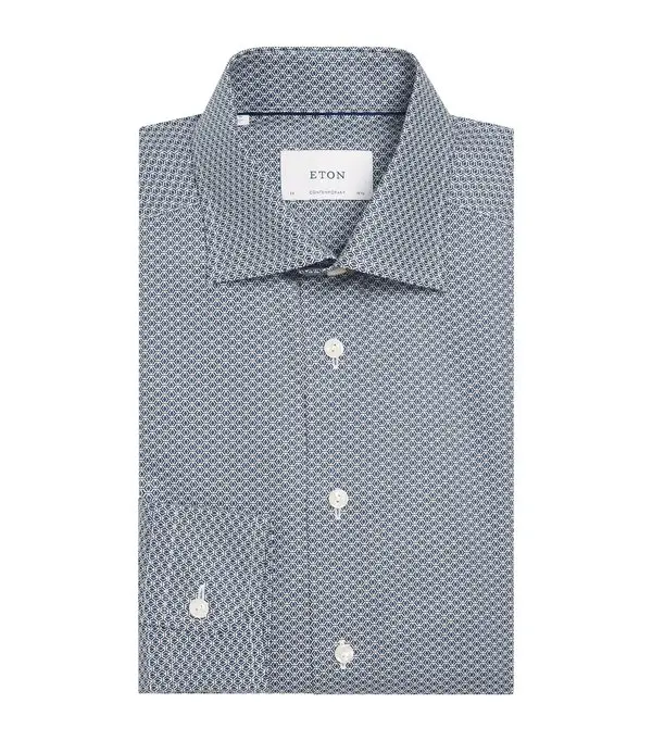 Eton Signature Twill Geometric Shirt