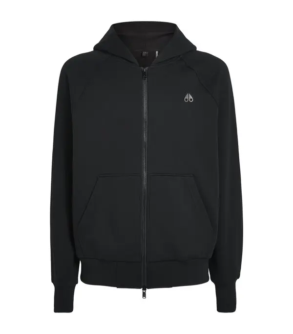 Moose Knuckles Logo Yul Zip-up Hoodie
