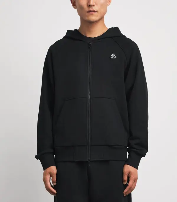 Moose Knuckles Logo Yul Zip-up Hoodie