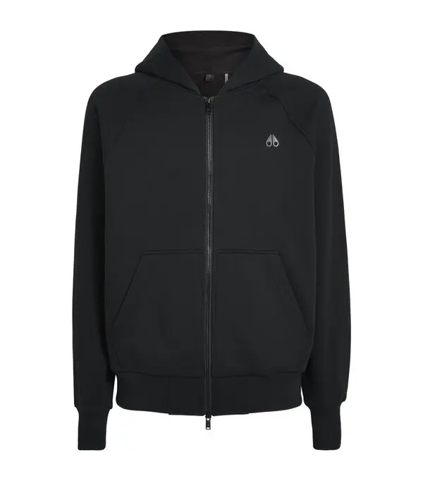 Moose Knuckles Logo Yul Zip-up Hoodie