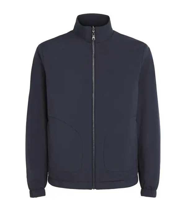 FIORONI CASHMERE Reversible Padded Virgin Wool Bomber Jacket