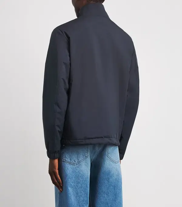 FIORONI CASHMERE Reversible Padded Virgin Wool Bomber Jacket