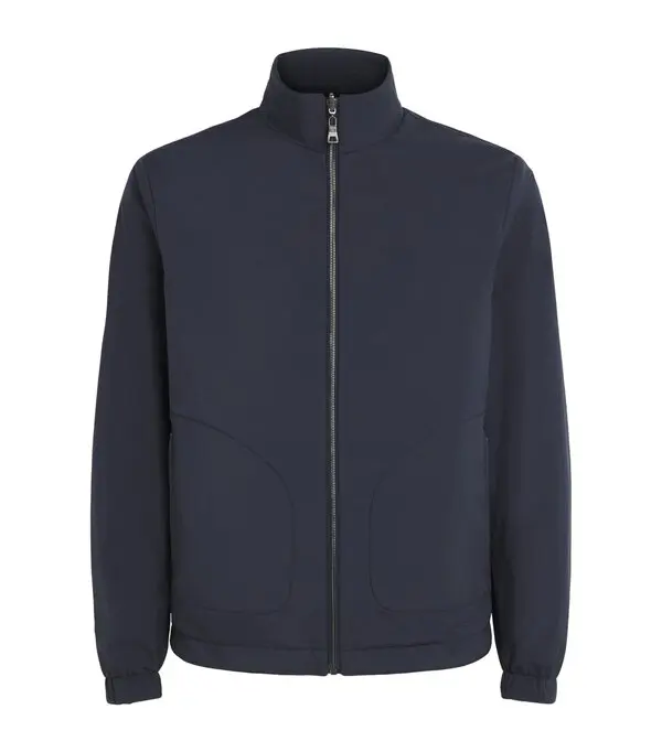 FIORONI CASHMERE Reversible Padded Virgin Wool Bomber Jacket