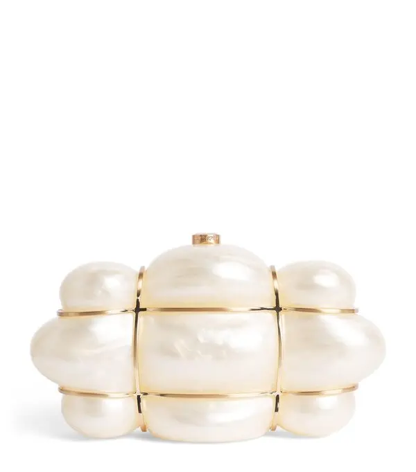 Cult Gaia Acrylic Bolla Clutch Bag - Ivory