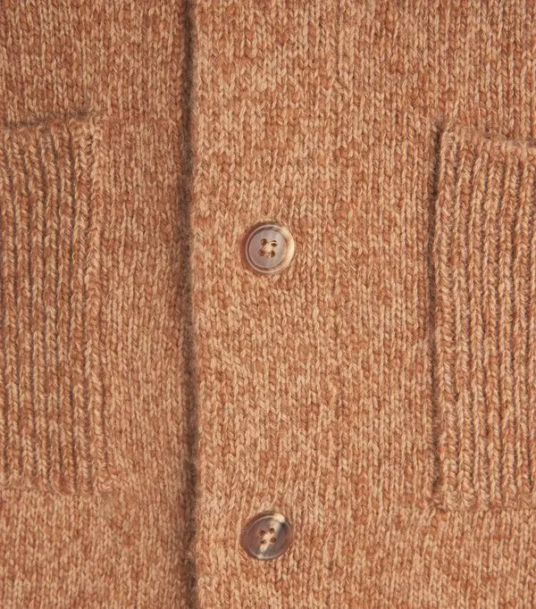 FIORONI CASHMERE Silk Mock-neck Cardigan