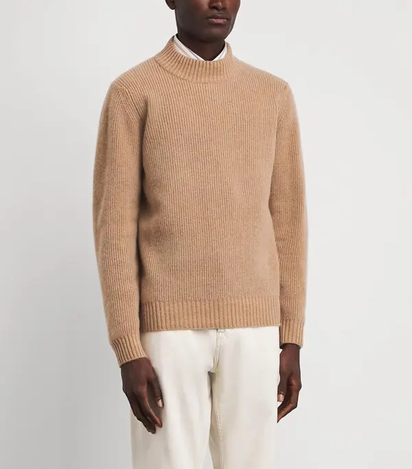 FIORONI CASHMERE Ribbed High Neck Sweater
