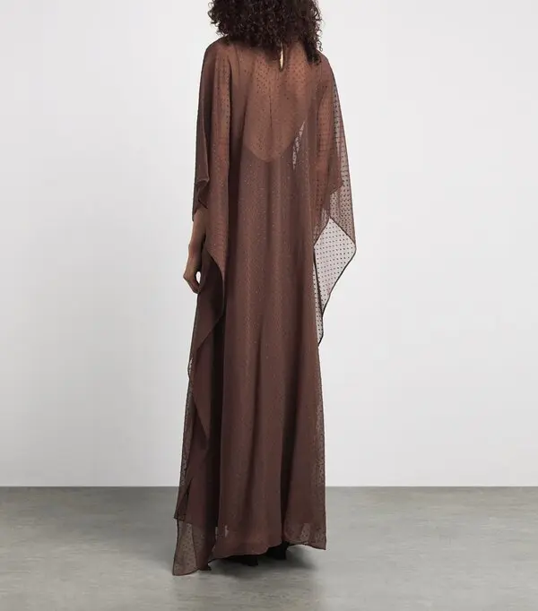 TALLER MARMO Silk-blend Muscat Kaftan Maxi Dress