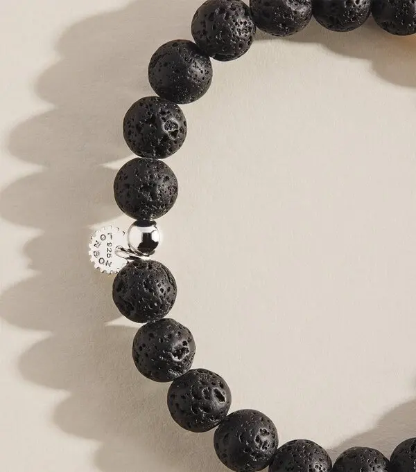 Tateossian Sterling Silver, Agate And Lava Bracelet