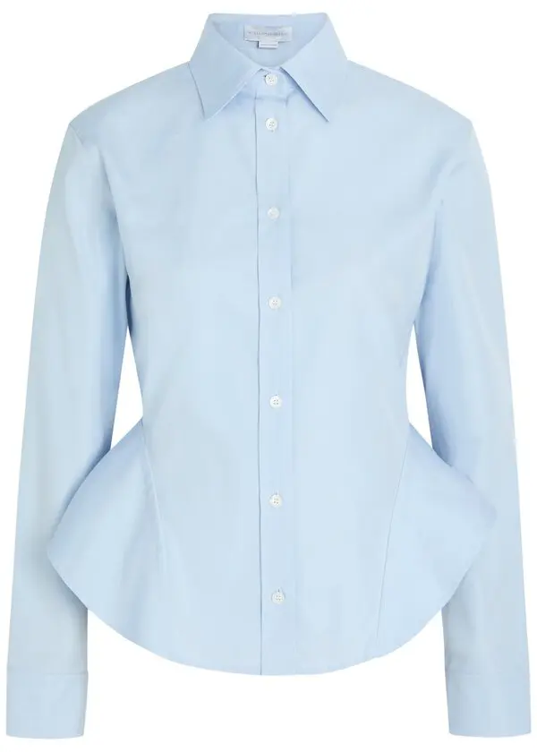 Stella McCartney Peplum Cotton-poplin Shirt