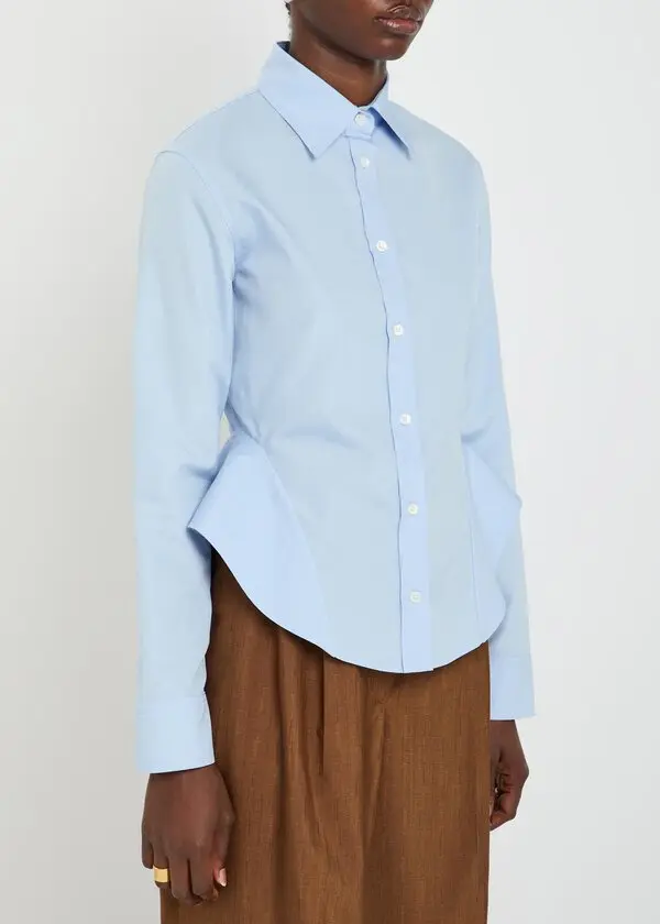 Stella McCartney Peplum Cotton-poplin Shirt