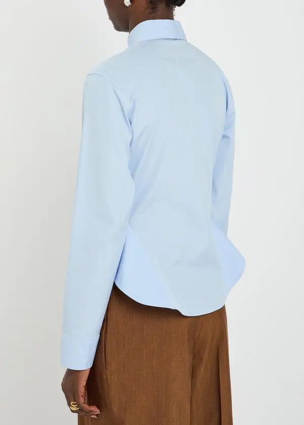 Stella McCartney Peplum Cotton-poplin Shirt