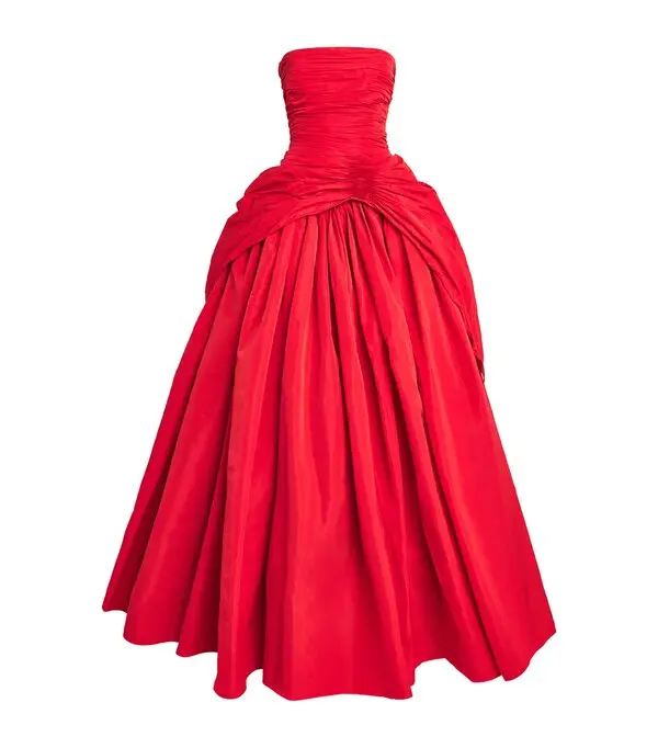 MARMAR HALIM Ruched Strapless Gown