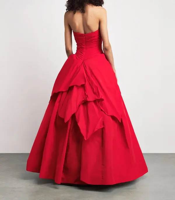 MARMAR HALIM Ruched Strapless Gown