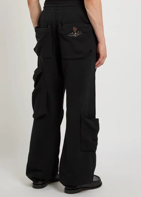 VIVIENNE WESTWOOD Achilles Draped Stretch-cotton Cargo Sweatpants