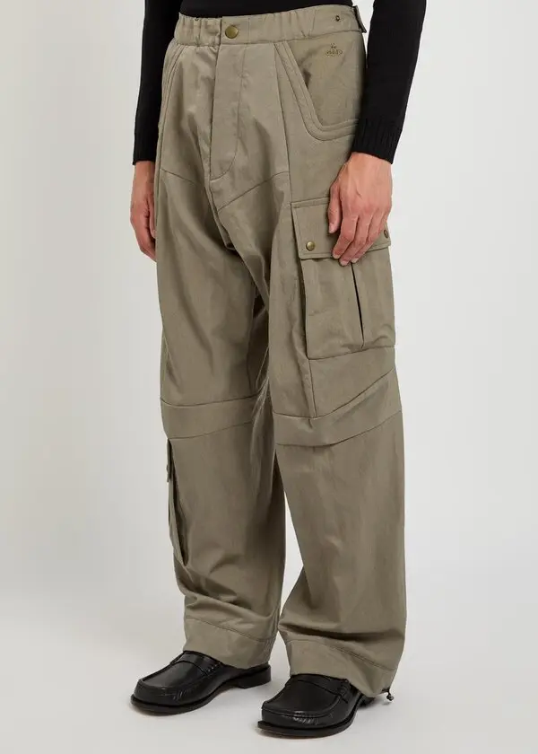 VIVIENNE WESTWOOD Cabarnet Panelled Canvas Cargo Trousers