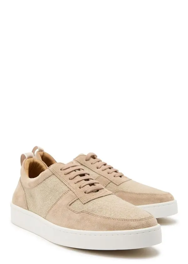 AURELIEN Bayside Panelled Linen Sneakers