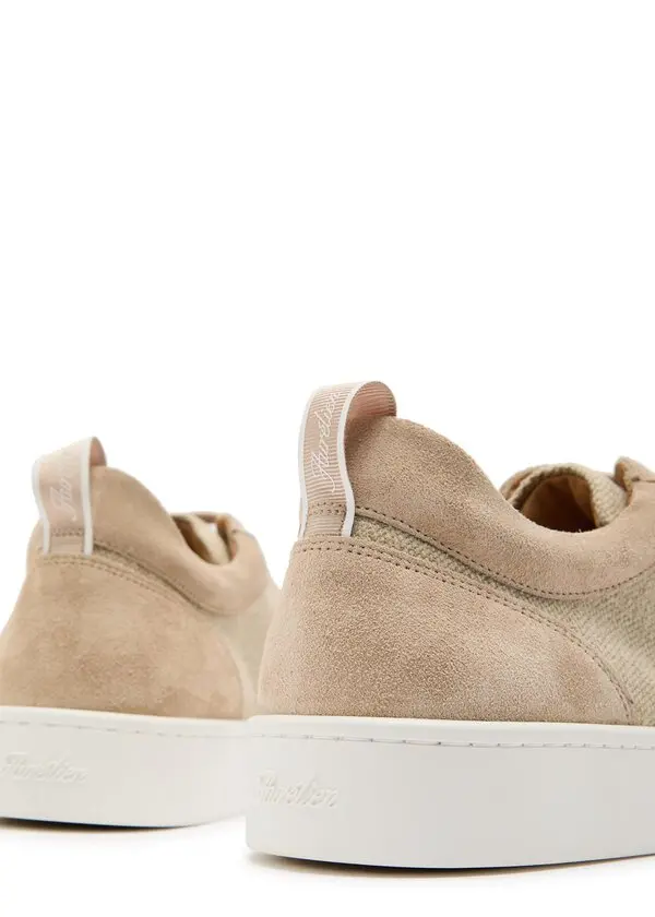 AURELIEN Bayside Panelled Linen Sneakers
