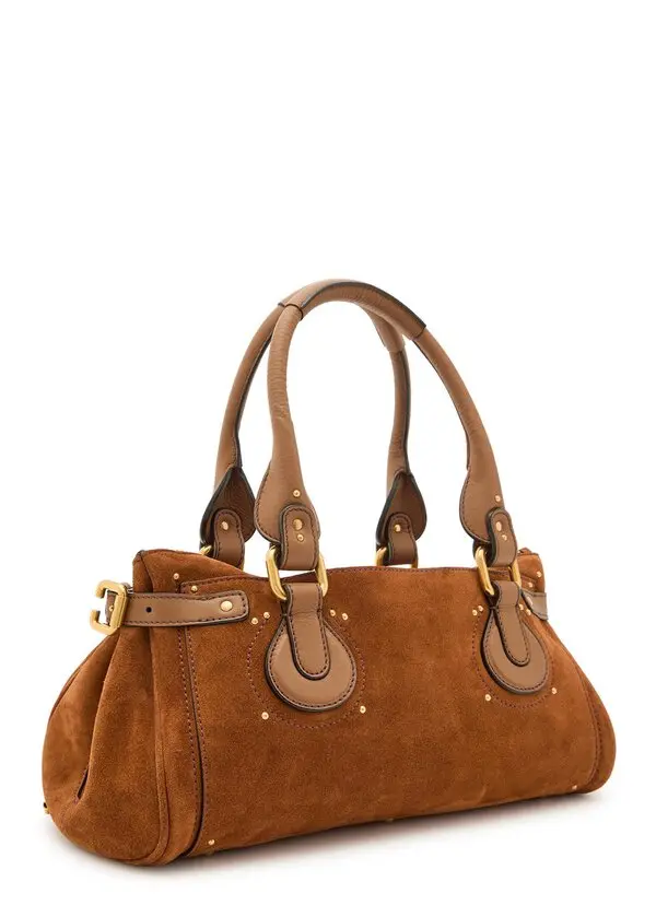 Chloé Paddington Suede Shoulder Bag - Terracotta