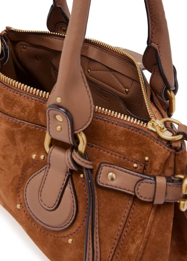 Chloé Paddington Suede Shoulder Bag - Terracotta