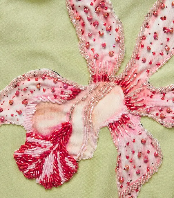 PatBO Embellished Orchid One Piece Swimsuit