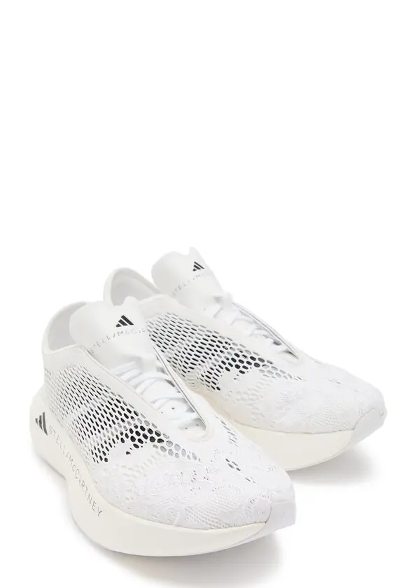 Stella McCartney Adidas X Adizero Mesh-knit Sneakers - White