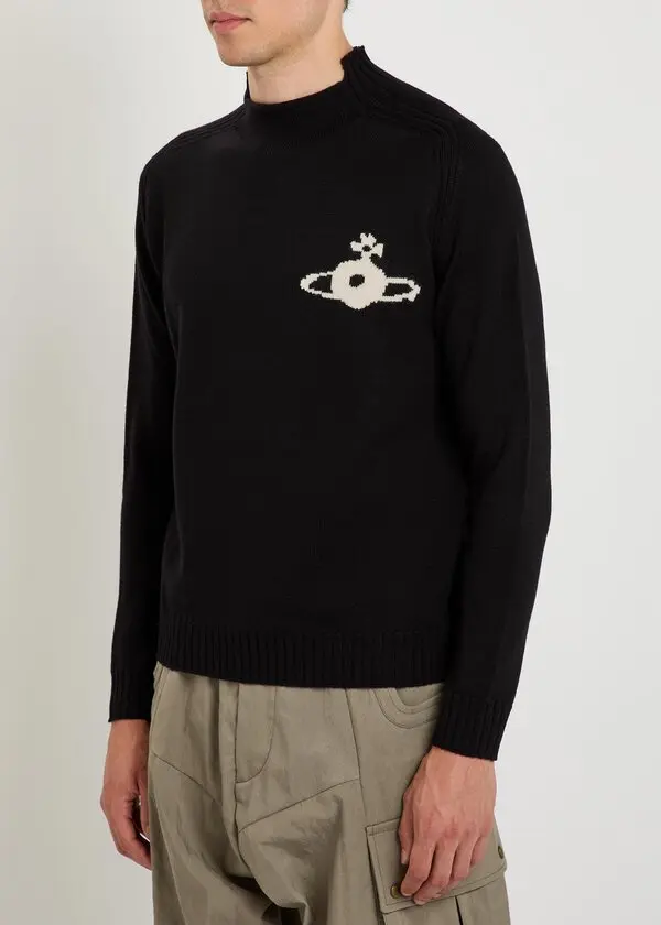 VIVIENNE WESTWOOD Fisherman Orb-intarsia Wool Jumper